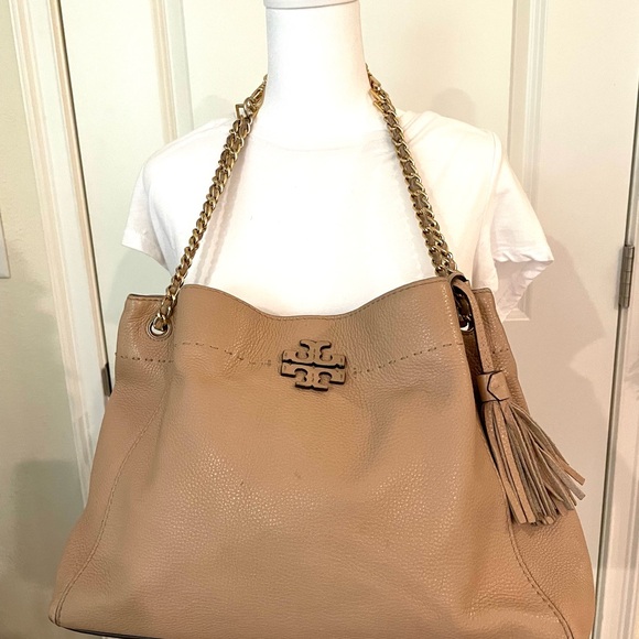 Tory Burch | Bags | Tory Burch Mcgraw Slouchy Tote Pebble Leather Devon ...